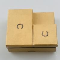 China Paper Gift Box Custom Logo Printed Khaki Square Rectangle Kraft Paper Gift Packaging Birthday Valentine Party for sale