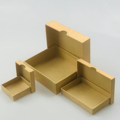 China Paper Gift Box Custom Logo Printed Khaki Square Rectangle Kraft Paper Gift Packaging Birthday Valentine Party for sale