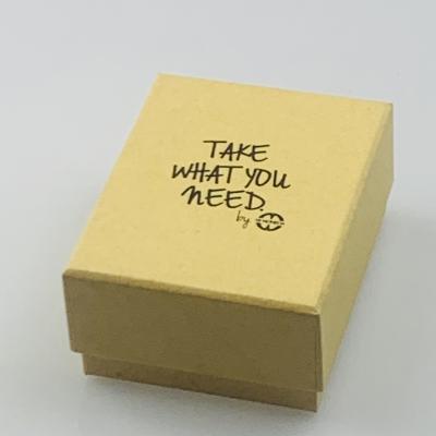 China Paper Gift Box Khaki Rectangle Rigid Cardboard Hot Stamping Logo Blank Insert For Party Birthday Gift Packaging for sale