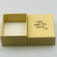 China Paper Gift Box Khaki Rectangle Rigid Cardboard Hot Stamping Logo Blank Insert For Party Birthday Gift Packaging for sale
