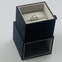 China Matte Black Special Paper Drawer Jewelry Box Soft Velvet Insert For Earring Ring Packaging for sale