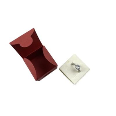 China Custom color Paper Jewelry Gift Boxes Folder With Foam Velvet Insert Ring Box Packaging for sale