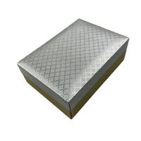 China Pendant Paper Jewelry Gift Boxes Silver Gold Cardboard With Velvet Insert for sale