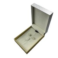 China Pendant Paper Jewelry Gift Boxes Silver Gold Cardboard With Velvet Insert for sale