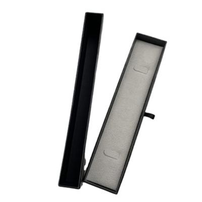 China Drawer Paper Jewelry Box With Silver Foil Logo Pearl Fleece Insert Necklace Gift Box for sale