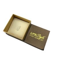China OEM Paper Jewelry Gift Boxes With Velvet Insert Gold Foil Logo for sale