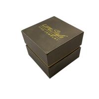 China OEM Paper Jewelry Gift Boxes With Velvet Insert Gold Foil Logo for sale