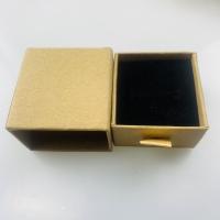 China Khaki Kraft Paper Gift Packaging Box DIY Drawer For Jewelry Cosmetic Storage for sale
