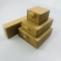 China Khaki Kraft Paper Gift Packaging Box DIY Drawer For Jewelry Cosmetic Storage for sale