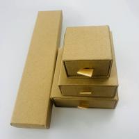 China Khaki Kraft Paper Gift Packaging Box DIY Drawer For Jewelry Cosmetic Storage for sale