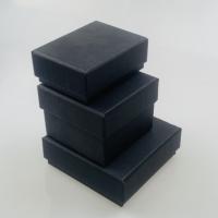 China Velvet Insert Kraft Paper Gift Packaging Box  Square Matte Black For Cosmetic Shopping for sale