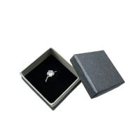 China Hat Specialty Paper Jewelry Gift Boxes With Black Velvet Insert Ring Display for sale