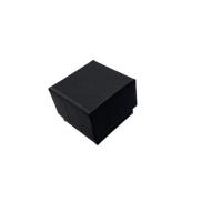 China Hat Coated Paper Box With Black Velvet Insert Gift Jewelry Ring Display for sale