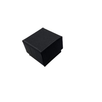 China Hat Coated Paper Box With Black Velvet Insert Gift Jewelry Ring Display for sale