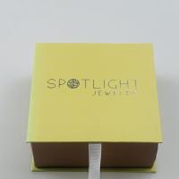 China Simple Paper Gift Packaging Box Silver Stamping Ribbon Closure Square Souvenir Gift Box for sale