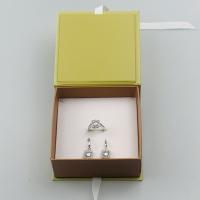 China Simple Paper Gift Packaging Box Silver Stamping Ribbon Closure Square Souvenir Gift Box for sale