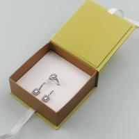 China Simple Paper Gift Packaging Box Silver Stamping Ribbon Closure Square Souvenir Gift Box for sale