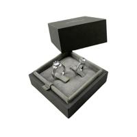 China Plastic Gift Jewelry Hat Box With Specialty Paper Velvet Insert Silver Foil Logo for sale