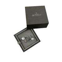 China Plastic Gift Jewelry Hat Box With Specialty Paper Velvet Insert Silver Foil Logo for sale