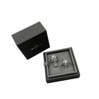 China Plastic Gift Jewelry Hat Box With Specialty Paper Velvet Insert Silver Foil Logo for sale