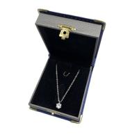 China Latch Velvet Jewelry Gift Boxes PU Leather Gilt Corner With Push Button Insert for sale