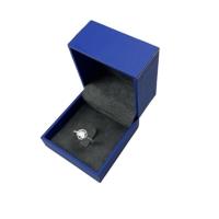 China Square Plastic Jewellery Packaging Box Specialty Paper With Suede Insert Gift Ring Box for sale