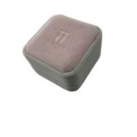 China Pink Plastic Jewelry Box With Velvet Insert Embossing Logo Gift Earrings Box for sale