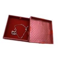 China Durable Paper Jewelry Gift Boxes With Ribbon Velvet Cardboard Insert Bracelet Box Packaging for sale