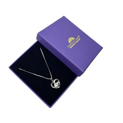 China Modern Gift Paper Jewelry Hat Box With Foam Velvet Insert Necklace Box Packaging for sale