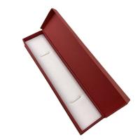 China Red Paper Jewelry Gift Boxes With Gold Foil Logo Velvet Insert Necklace Packaging for sale
