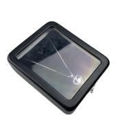 China Latch PU Leather Jewelry Box With Window Satin Cardboard Velvet Insert Necklace Gift Box for sale