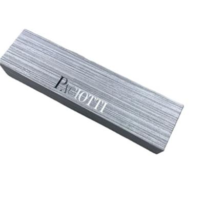 China Customized Paper Gift Packaging Box Without Insert Silver Foil Logo Pen Storage for sale