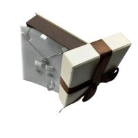 China Jewelry Gift Paper Hat Boxes With Ribbon Foam Cardboard Velvet Insert Necklace Display for sale