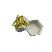 China Specialty Paper Jewelry Hat Boxes With Ribbon Velvet Insert Silver Foil Logo for sale