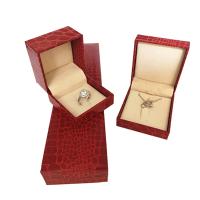 China Red Stone Pattern Paper Jewelry Gift Boxes Removable Velvet Insert Custom For Bracelet Packaging for sale