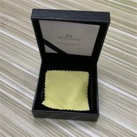 China Black Watch Gift Box With Paper Card Glass Leather Paper Foam Velvet Insert for sale