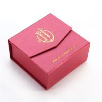 China Magnet Red Bracelet Gift Box Velvet Insert Ring Earring Jewelry Packaging for sale
