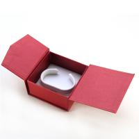 China Magnet Red Bracelet Gift Box Velvet Insert Ring Earring Jewelry Packaging for sale