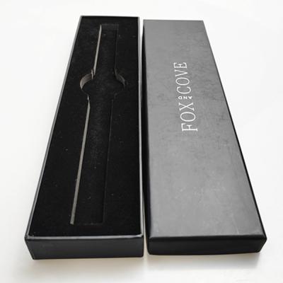 China Art Paper Black Watch Box Matte Lamination Printed Logo Eva Foam Insert Gift Packaging for sale