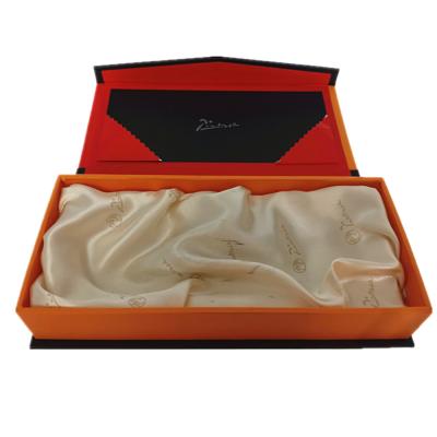 China Coated Paper Gift Packaging Box Satin Cloth Interior For Pen for sale