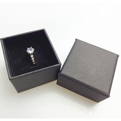 China Small Special Paper Ring Box Foam Velvet Insert Jewelry Gift Box 5*5*4 cm for sale