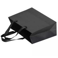 China White Black Brown Kraft Paper Bag Handmade Custom Logo Recycle With Ribbon Handle for sale