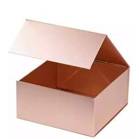 China Jewelry Kraft Magnetic Box Khaki Black Pink Gold Decorative Gifts Foldable Christmas Packaging Box for sale