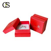 China Wholesale Pearl Shining Red Box Silver Foil Logo Foam Velvet Insert Paper Jewelry Ring Bracelet Packaging for sale