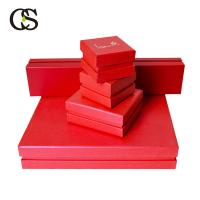 China Wholesale Pearl Shining Red Box Silver Foil Logo Foam Velvet Insert Paper Jewelry Ring Bracelet Packaging for sale