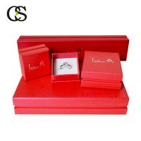 China Wholesale Pearl Shining Red Box Silver Foil Logo Foam Velvet Insert Paper Jewelry Ring Bracelet Packaging for sale