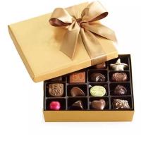 China Factory Oem Chocolate Gift Box Customize Printing Paper Plastic Tray Inside With Ribbons for sale