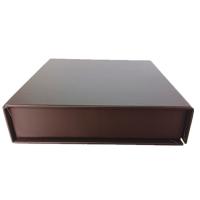 China Popular Designed Chocolate Packaging Box Brown Coated Paper Matt Lamination Gold Card Paper Insert With Magnetic Closure for sale