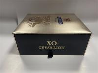 China High Class Red Wine Box Paper Premium Wine Gift Box With Embossed Printing for sale
