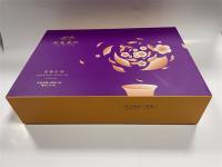 China Top And Bottom Rigid Gift Box Purple Magnetic Box Packaging for sale